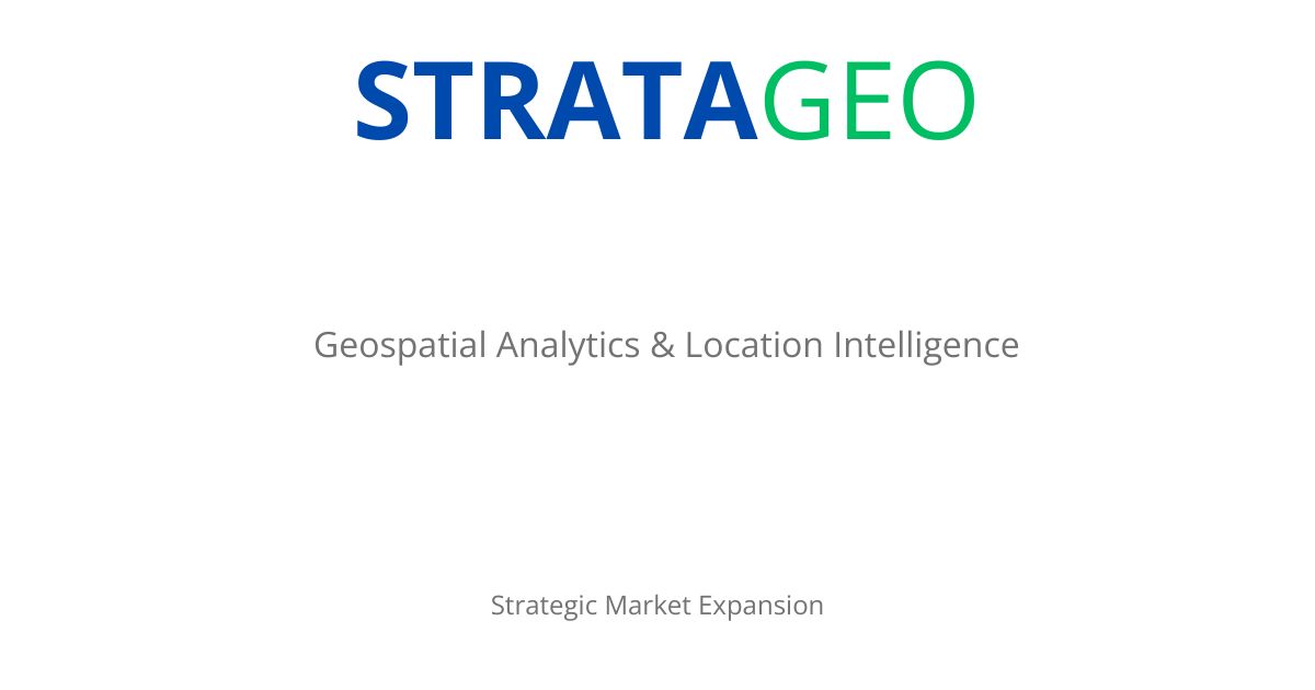 STRATAGEO - Geospatial Analytics for Strategic Growth